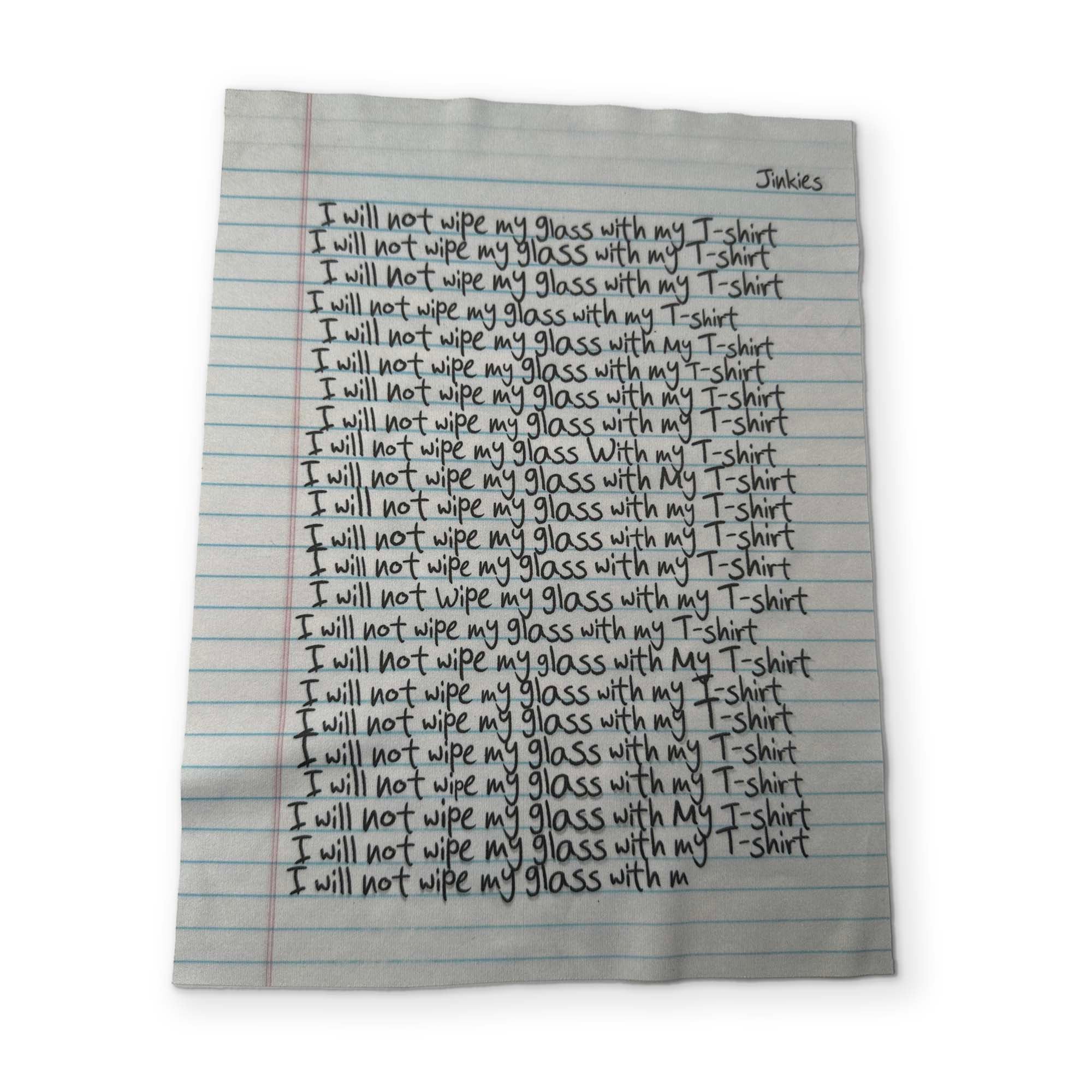 MICROFIBER CLOTH THAT LOOKS LIKE A SHEET OF NOTEBOOK PAPER – Nerdwax